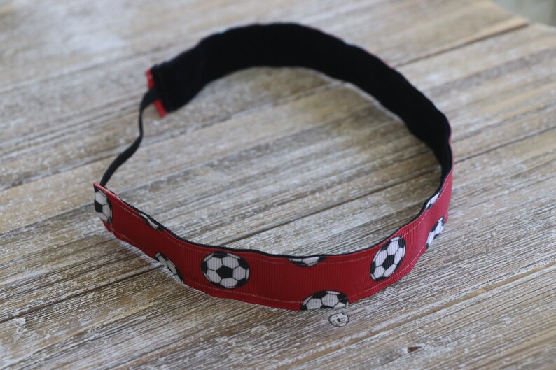 Red Soccer Headband, Headbands for Women, Hair Bands for Girls, Soccer ...