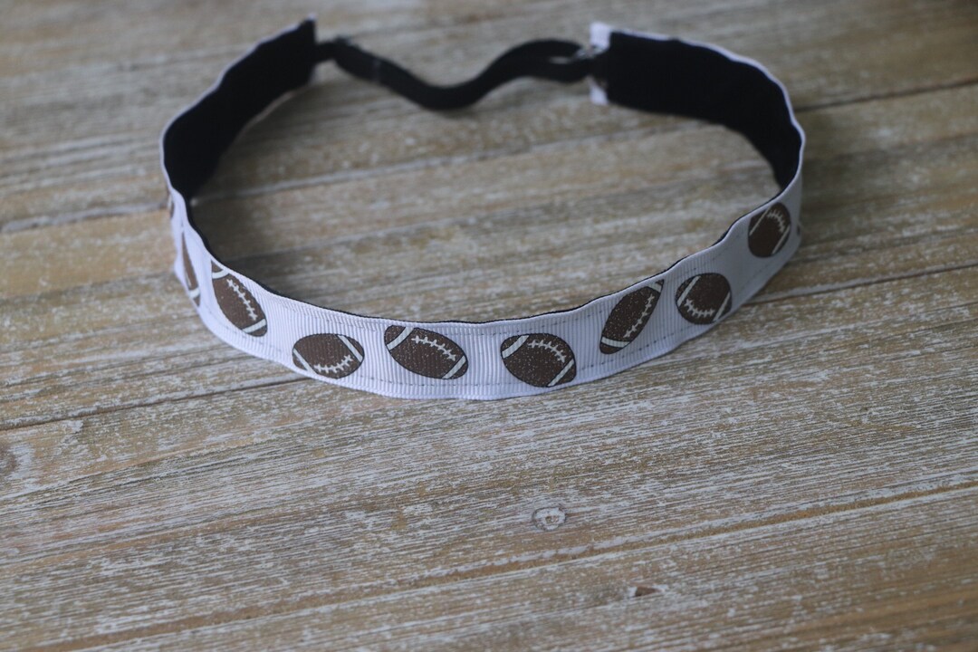 White Football Headband - Non Slip Headband, Headbands for Girls ...