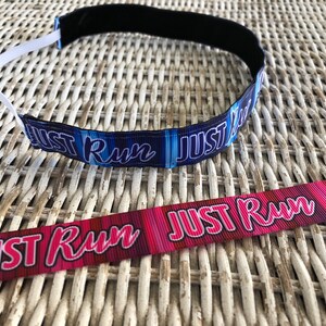 Just Run Headband, Sports Headband, Running Headband, Adjustable ...