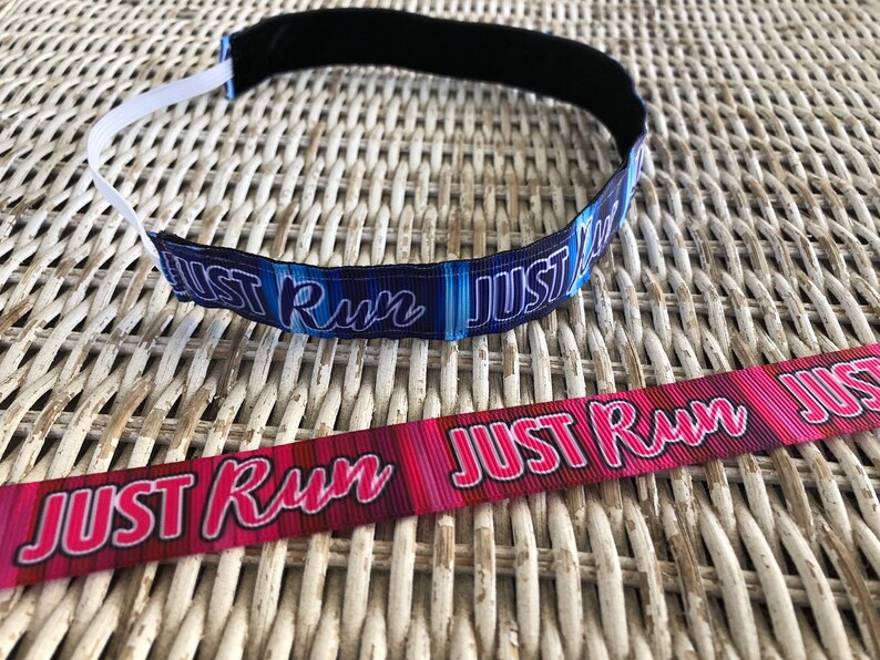Just Run Headband, Sports Headband, Running Headband, Adjustable ...