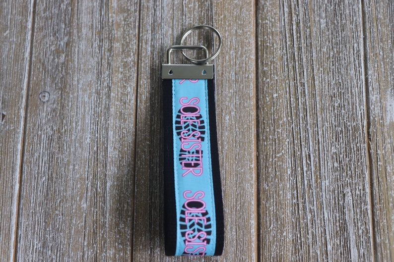 Sole Sisters Running Keychain - Womens Run Key Fob - Wristlet Keychain ...