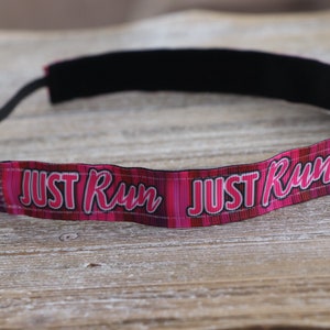 Just Run Headband, Sports Headband, Running Headband, Adjustable ...