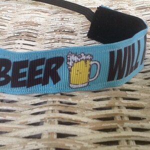 Will Run for Beer Headband, Women's Running Headband, Sports Headband ...