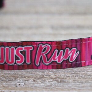 Just Run Headband, Sports Headband, Running Headband, Adjustable ...