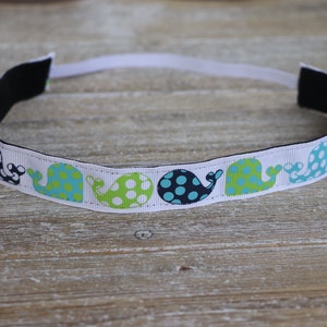 Blue Green Whale Headband, Headbands for Women, No Slip Headband ...