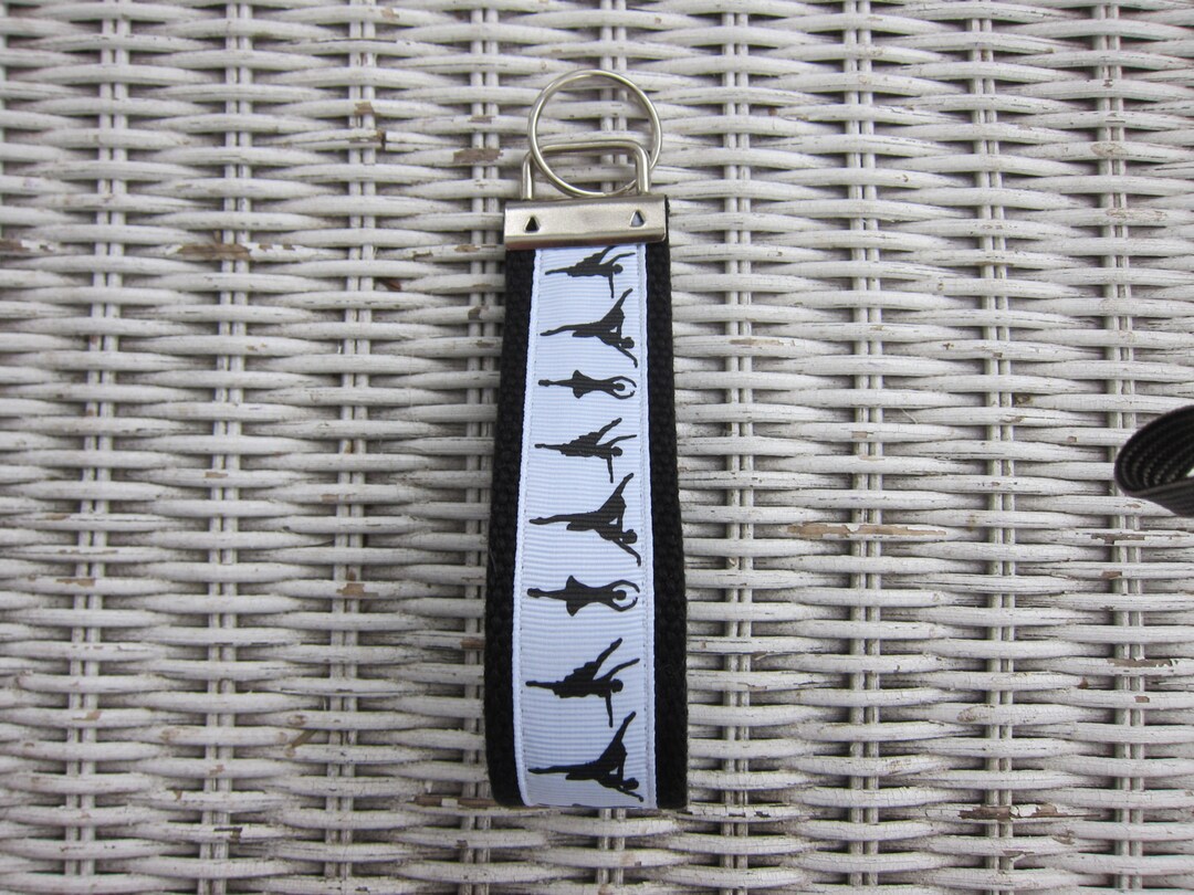 White Dance Keychain - Dance Teacher Gift - Wristlet Keychain - Dance ...
