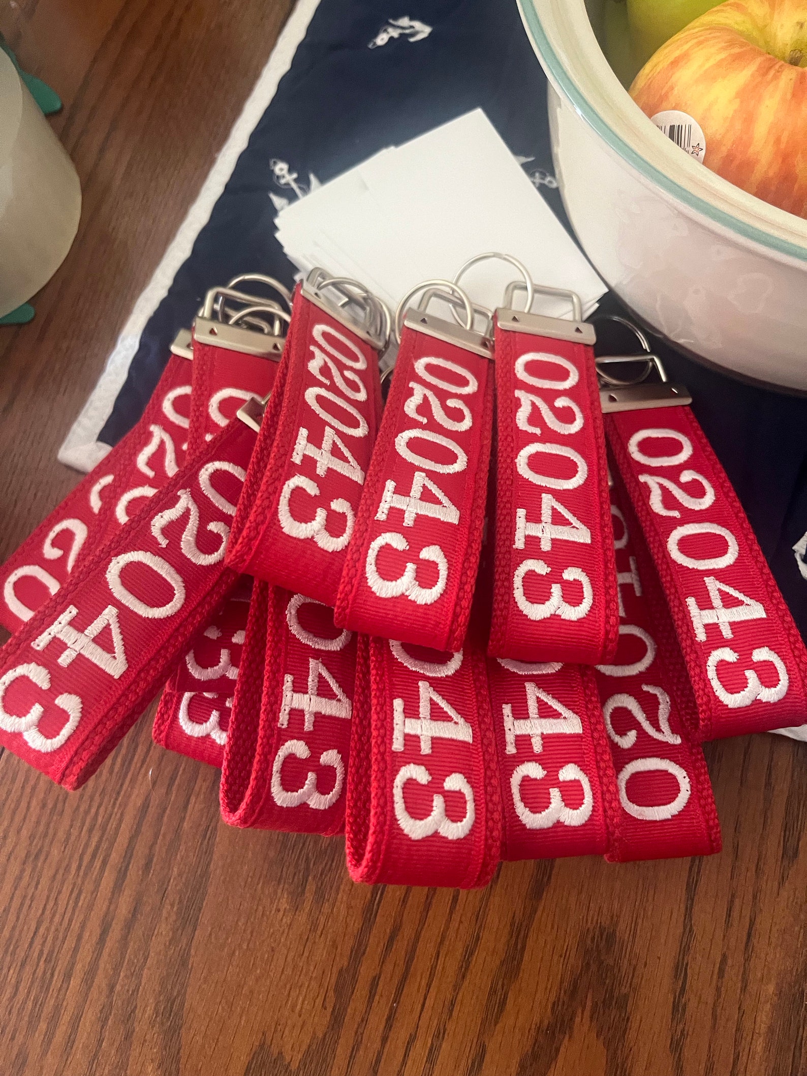 Zip Code Keychain, Embroidery Keychain, Personalized Key Fob ...