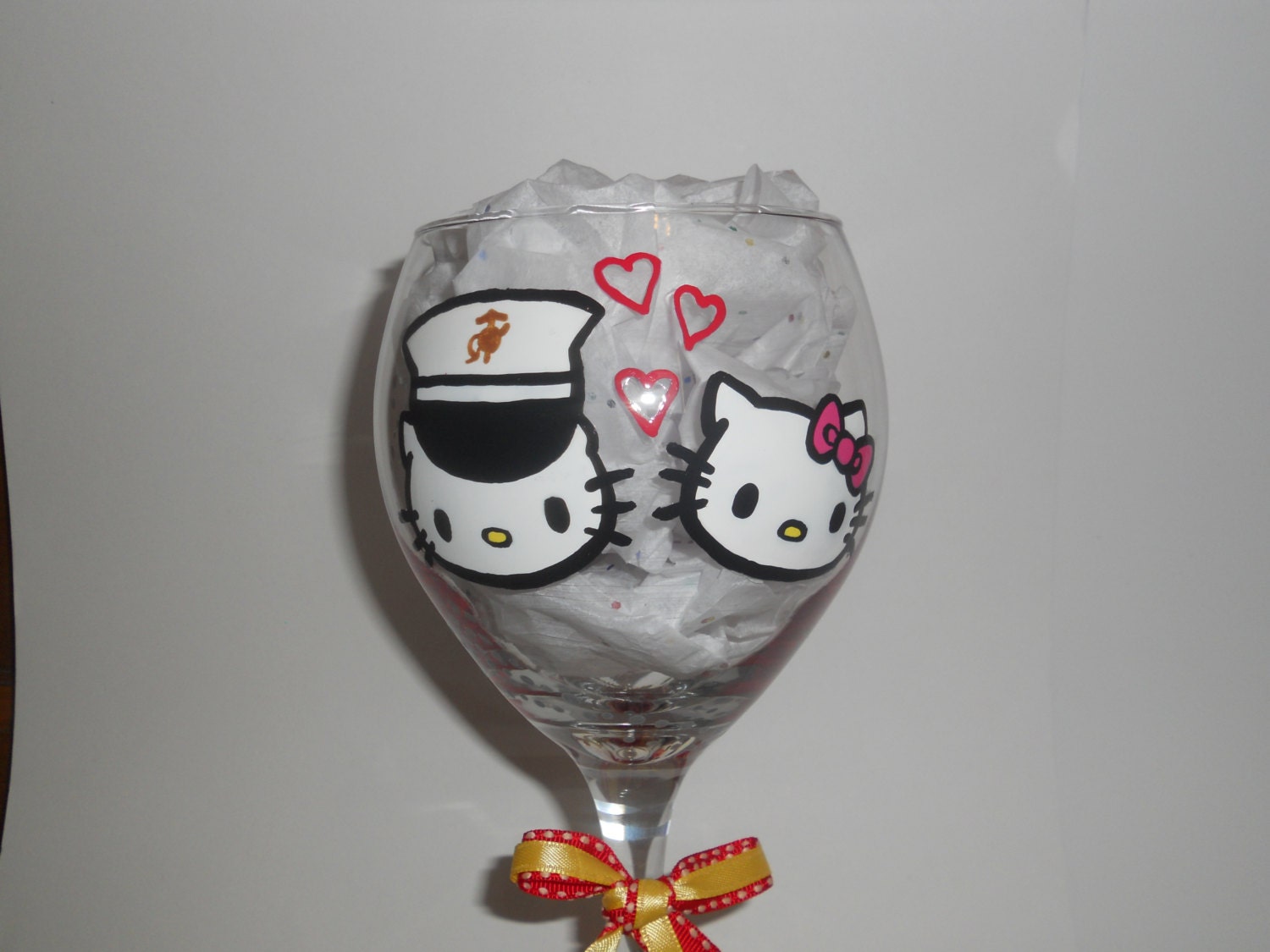 Hello Kitty Military Wine Glass - Etsy