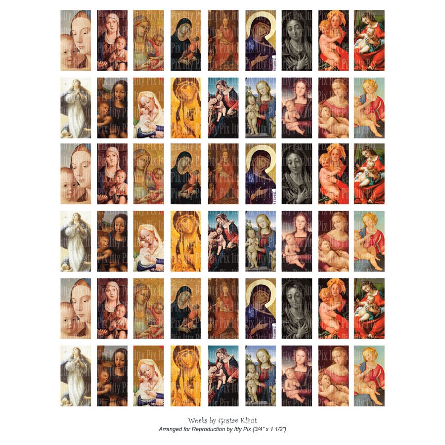 Madonna - Virgin Mary Digital Collage Sheet - .75 X 1.5 Inch Rectangle ...