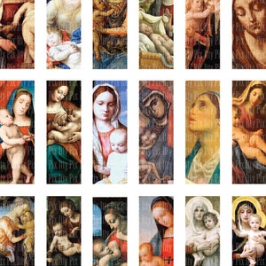 MORE Virgin Mary Collage Sheet - 1 X 3 Inch Rectangle Digital Collage ...
