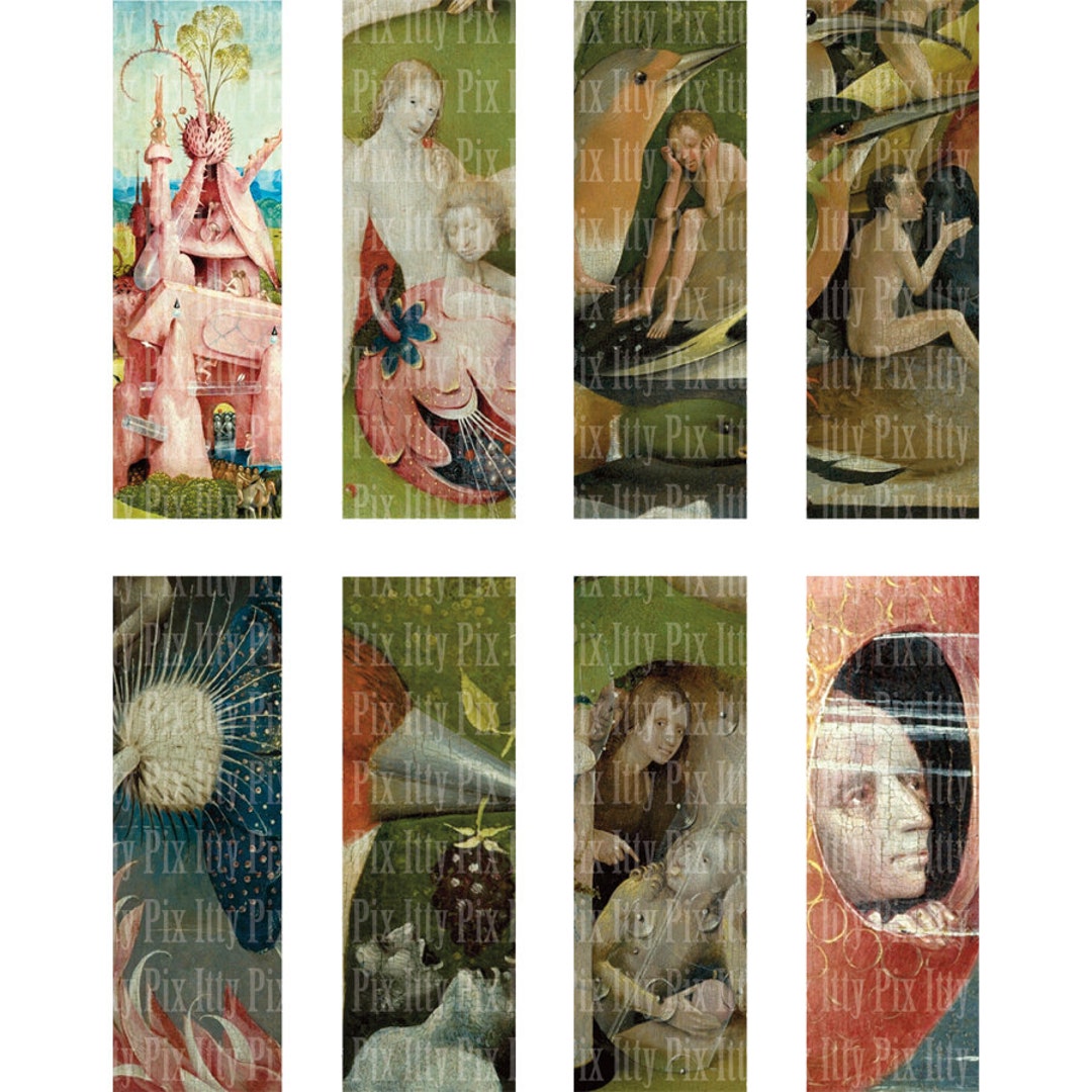 Hieronymus Bosch Digital Collage Sheet - 1 X 3 Inch Rectangle Digital ...