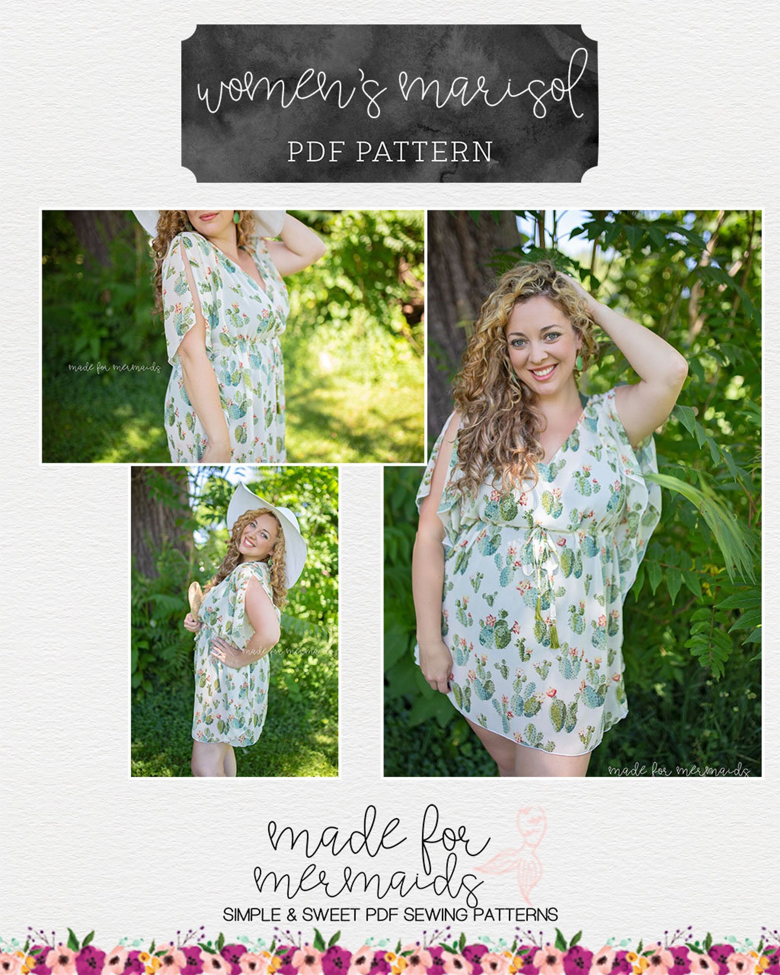 Resort Collection- Women’s Marisol Cover-up & Dress PDF Sewing Pattern ...