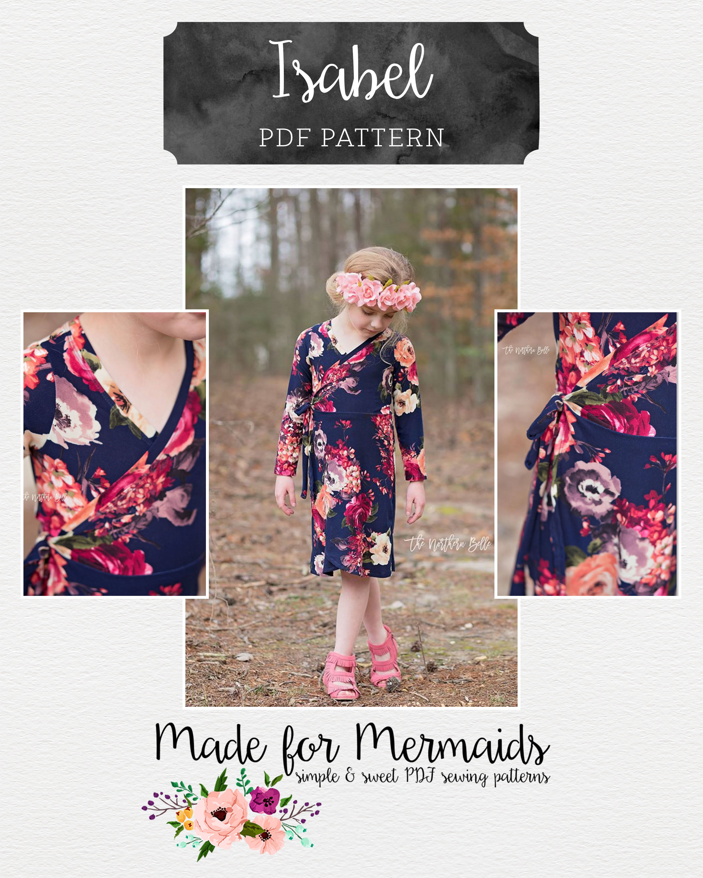 Girls Isabel Wrap Top, Dress & Maxi Pattern Sizes 1/2-14 - Etsy