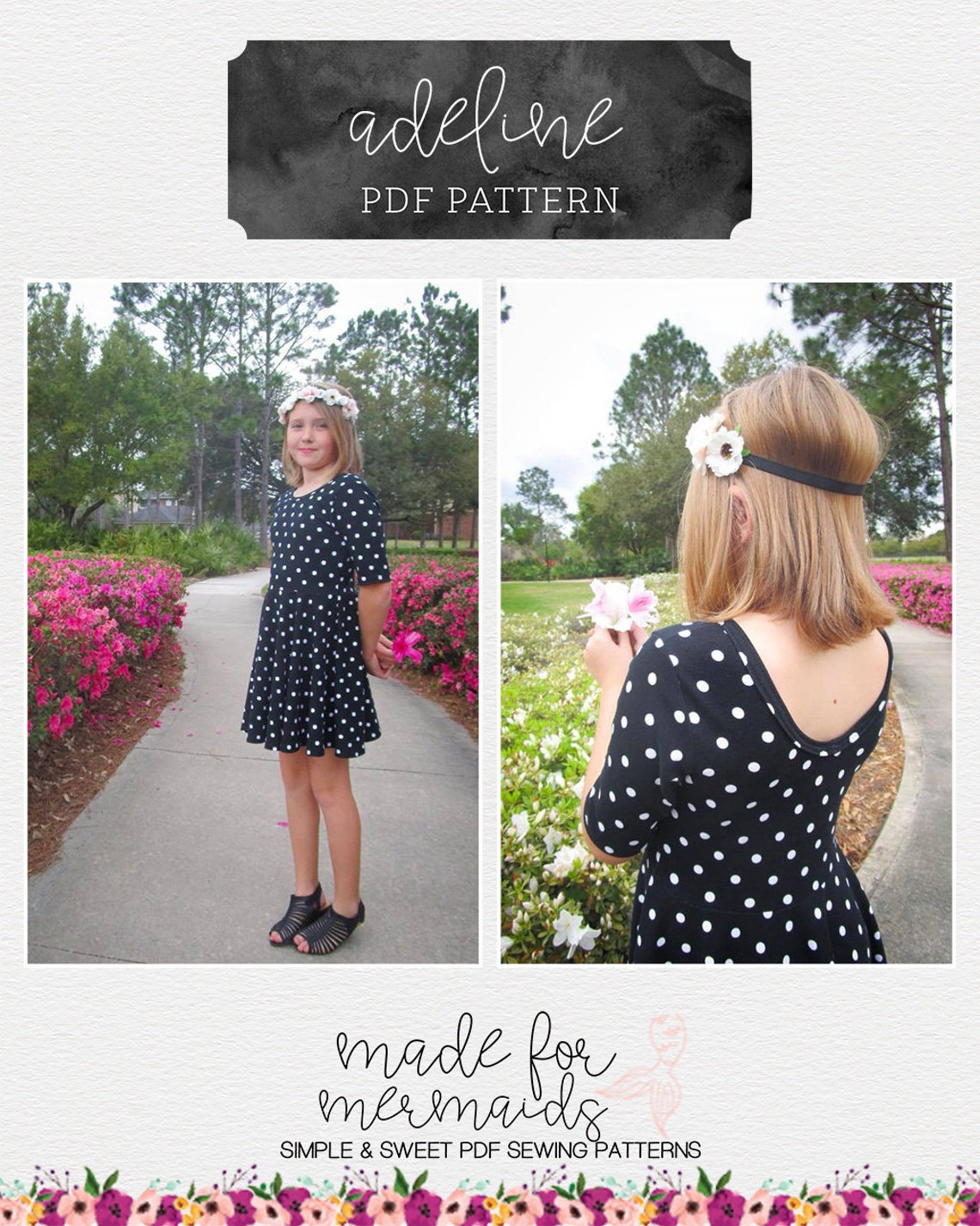 Adeline Dress & Maxi PDF Sewing Pattern Sizes 1/2-14 - Etsy