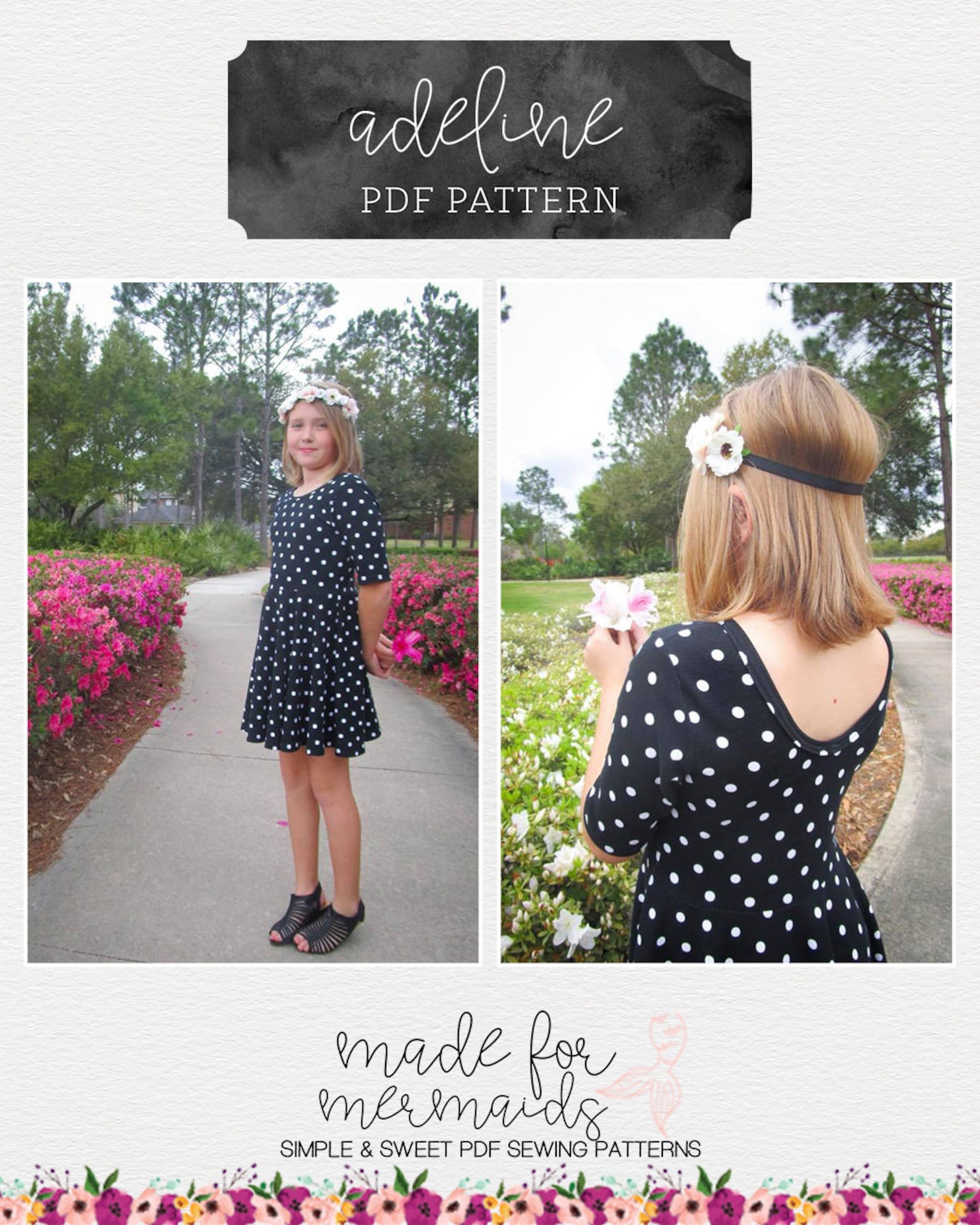 Adeline Dress & Maxi PDF Sewing Pattern Sizes 1/2-14 | Etsy