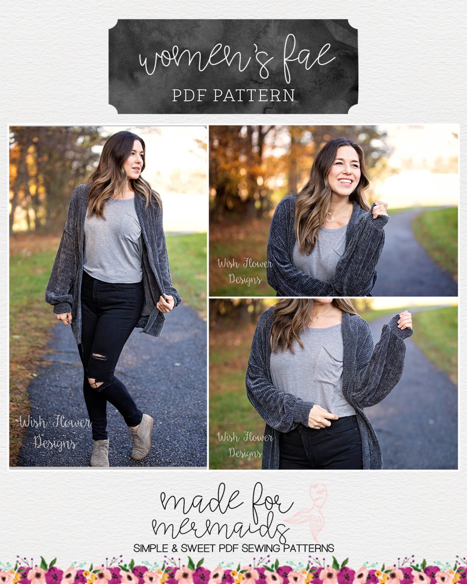 Adult Fae Cardigan & Duster PDF Sewing Pattern - Etsy