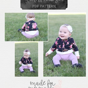 Clueless Cardigan PDF Sewing Pattern Sizes 1/2-14 - Etsy