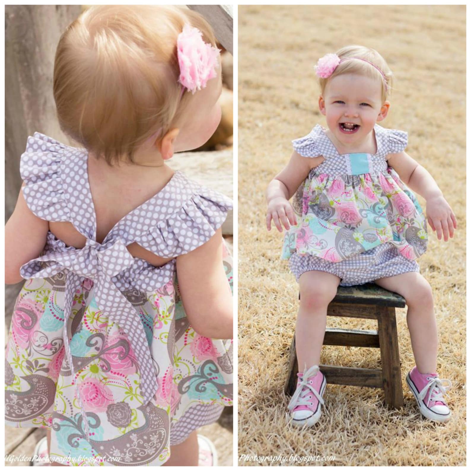 BABY Molly Bubble Romper Dress Top and Bloomer PDF Sewing - Etsy