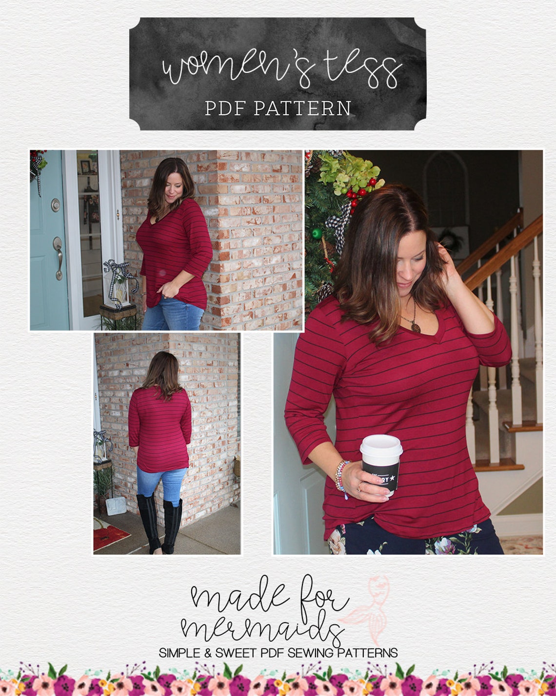 Lounge & Lace Collection Adult Tess Top Pattern | Etsy