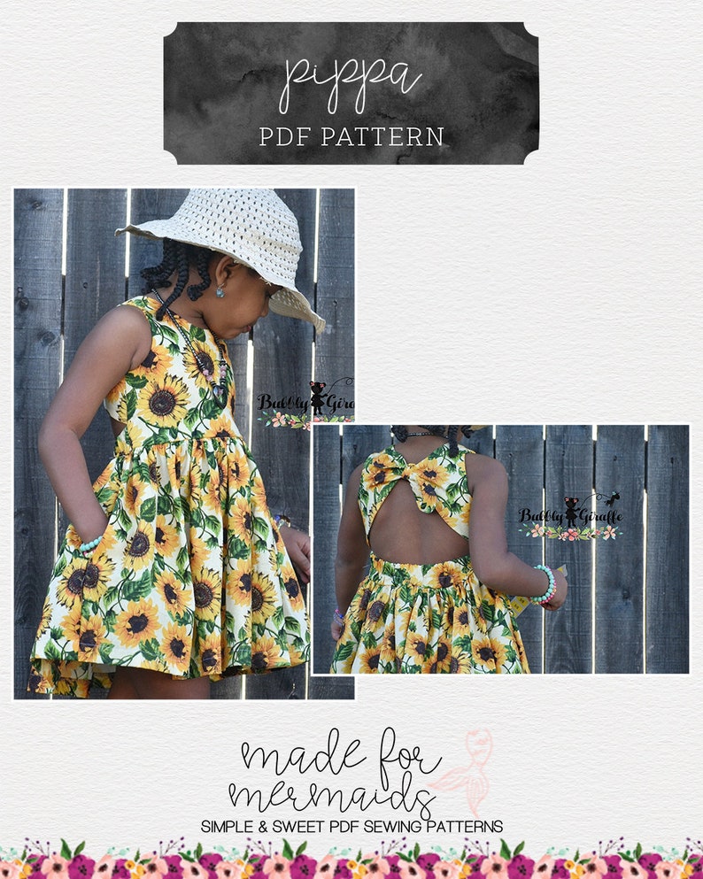 Tea Party Collection Pippa Top & Dress PDF Sewing Pattern - Etsy