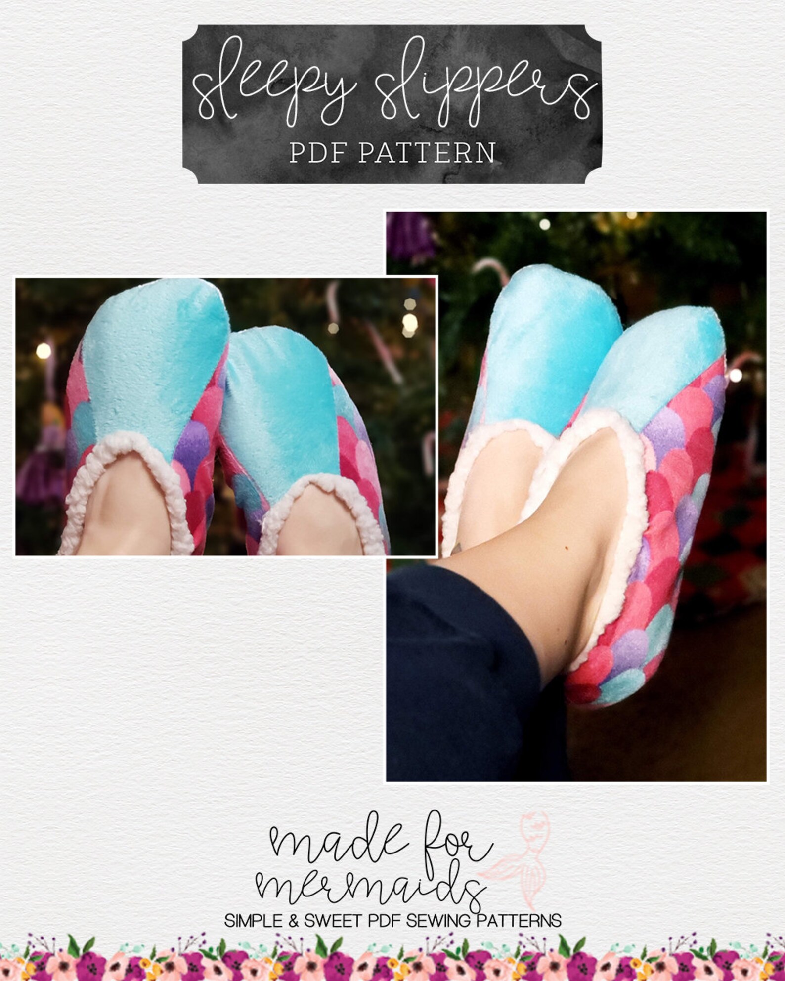 Sleepy Slippers Slipper Sock Pattern - Etsy