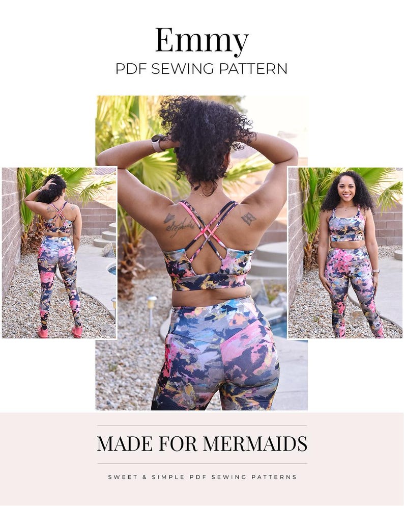 Barbelle Collection: Emmy Sports Bra & Longline PDF Sewing Pattern - Etsy
