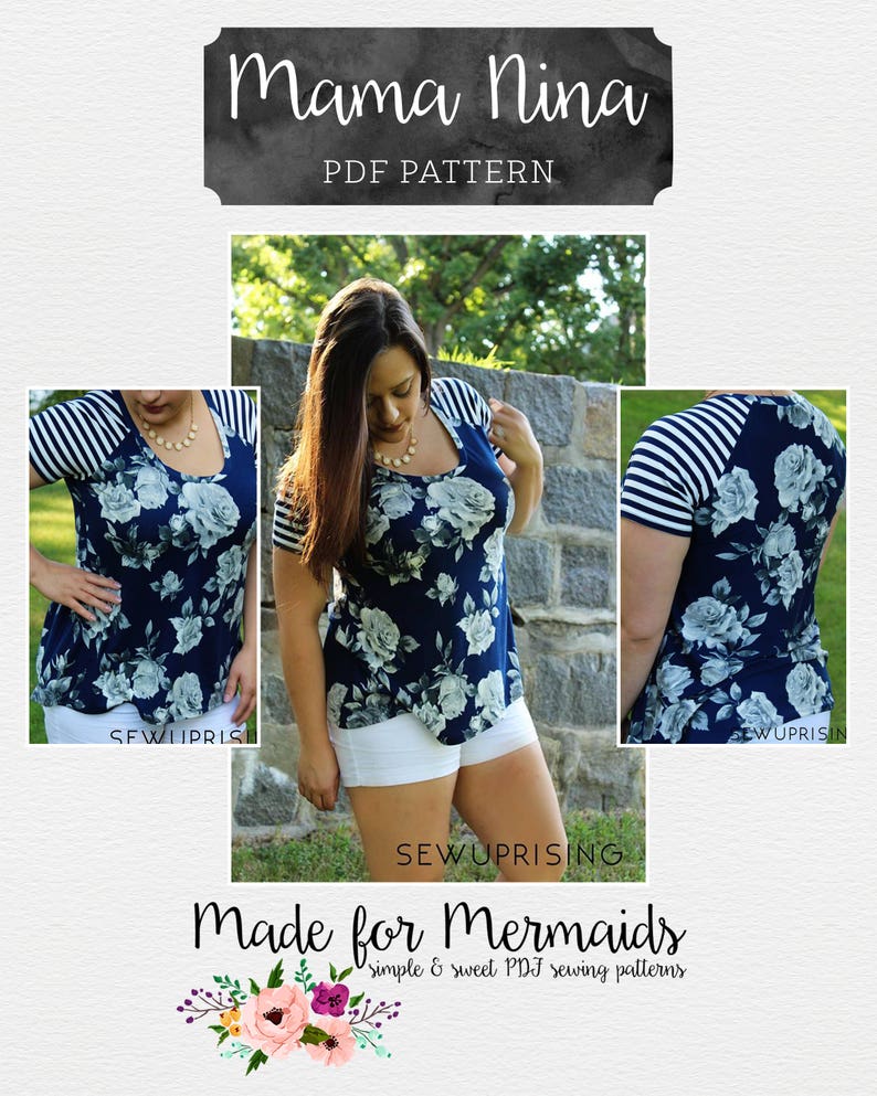 Women's Nina Swing Top Tunic & Dress PDF Sewing Pattern - Etsy