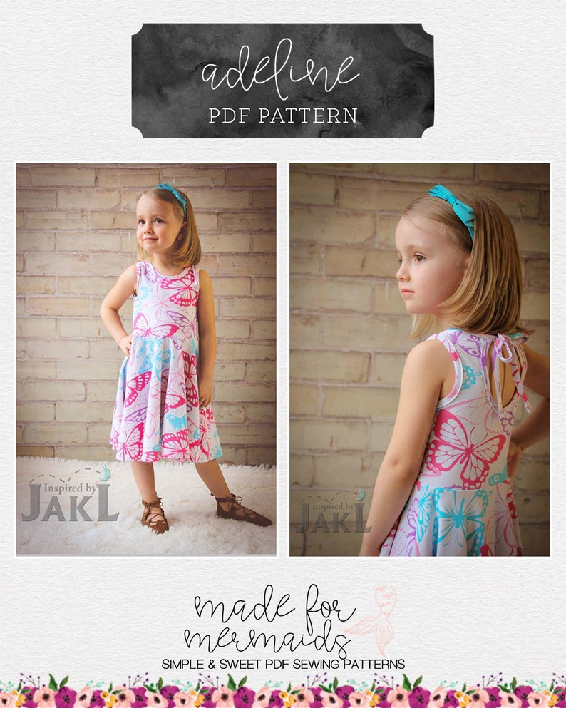 Adeline Dress & Maxi PDF Sewing Pattern Sizes 1/2-14 | Etsy