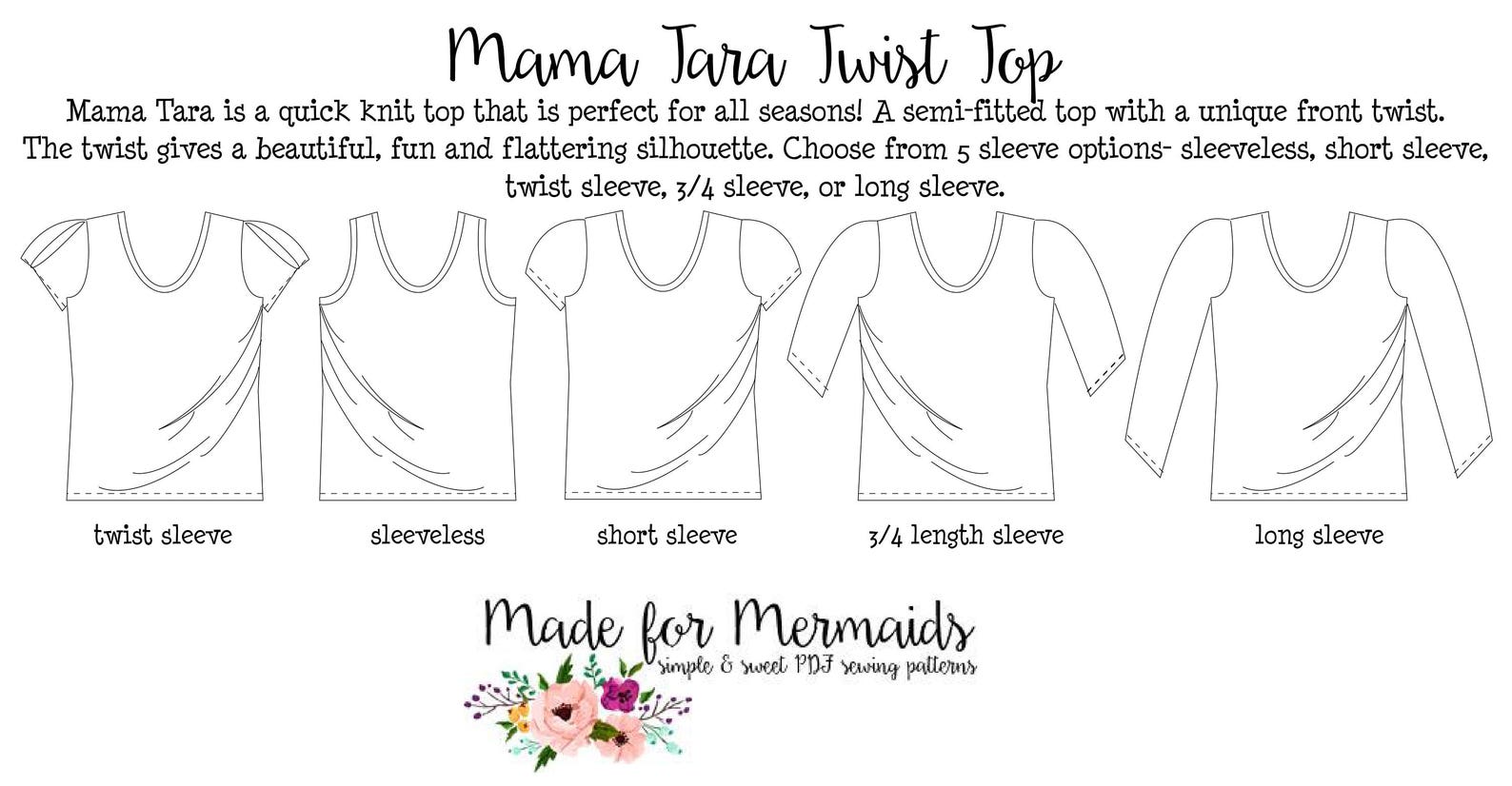 Women's Tara Twist Top PDF Sewing Pattern - Etsy