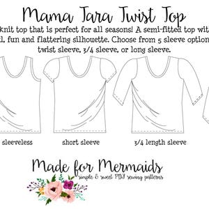 Women's Tara Twist Top PDF Sewing Pattern - Etsy