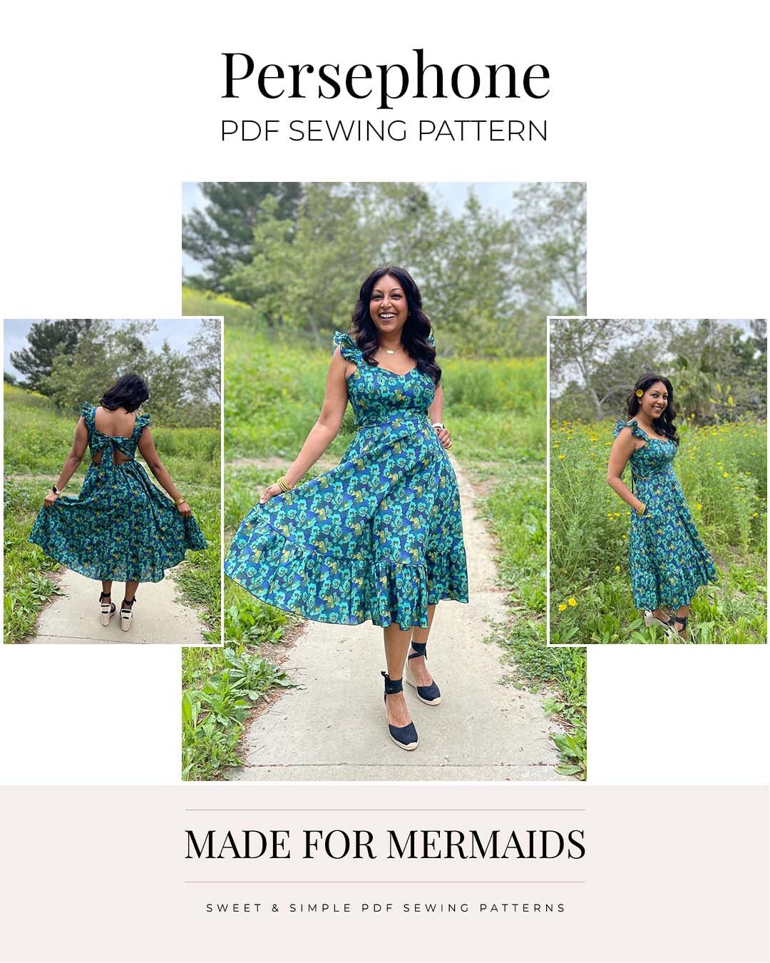 Persephone Crop, Peplum, Mini, Dress & Midi PDF Sewing Pattern - Etsy