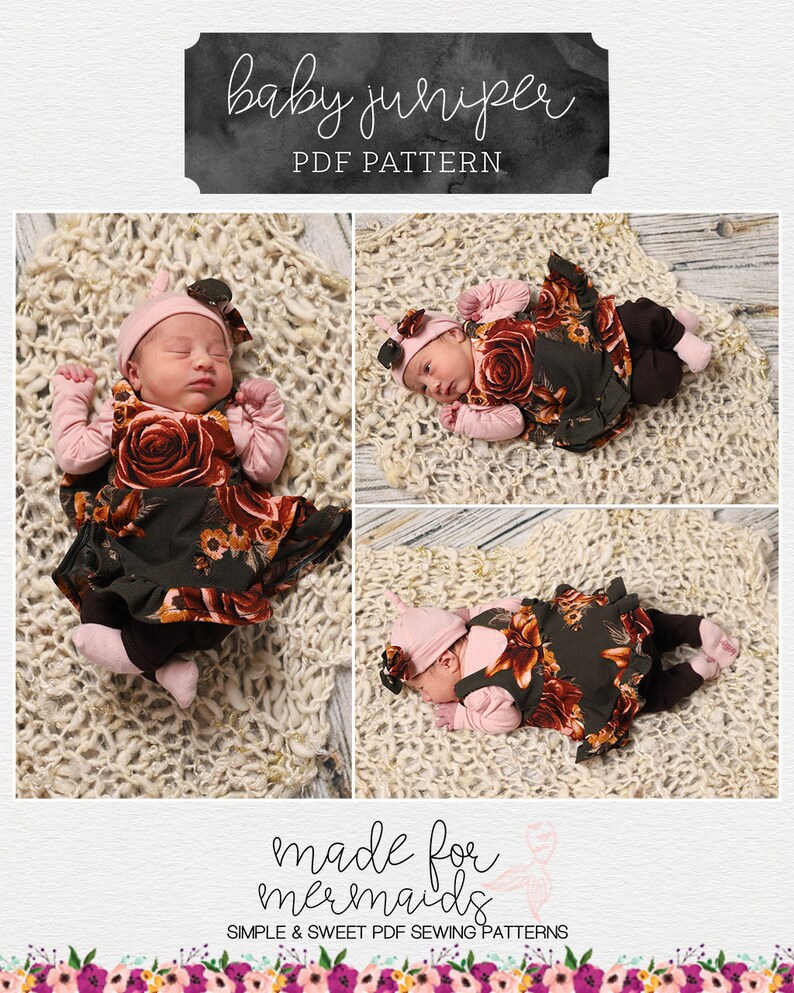 Baby Juniper Jumper PDF Sewing Pattern Sizes Newborn-18/24 Months - Etsy