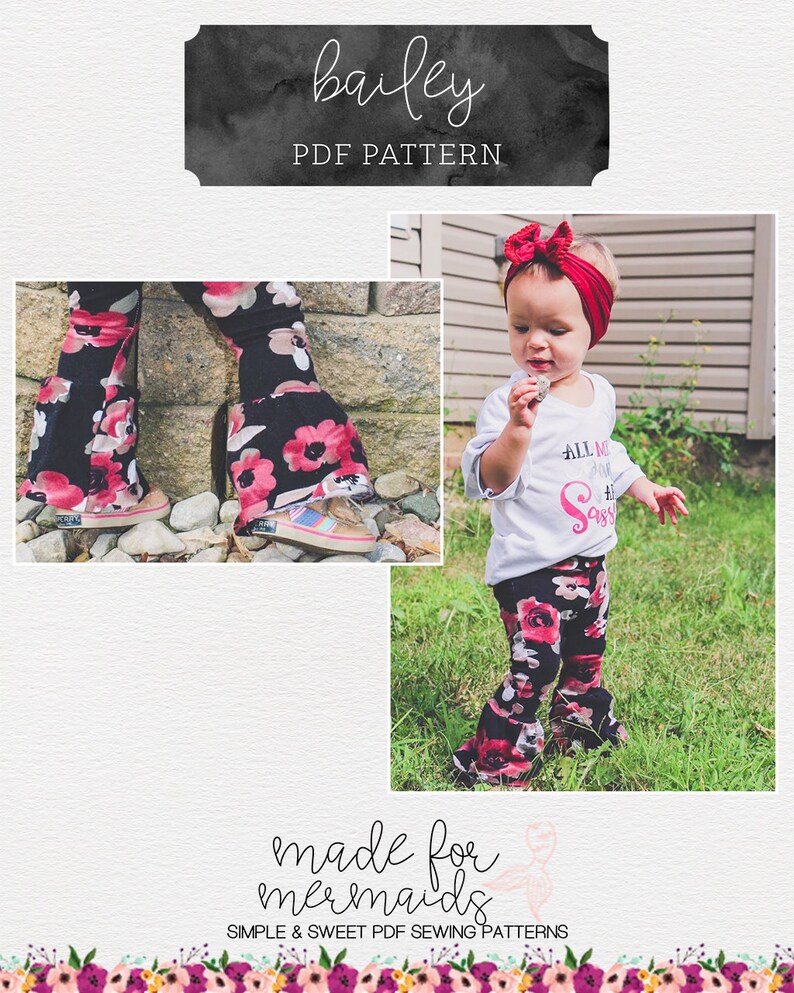 Bailey Bell Bottoms PDF Sewing Pattern 1/2- 14 - Etsy