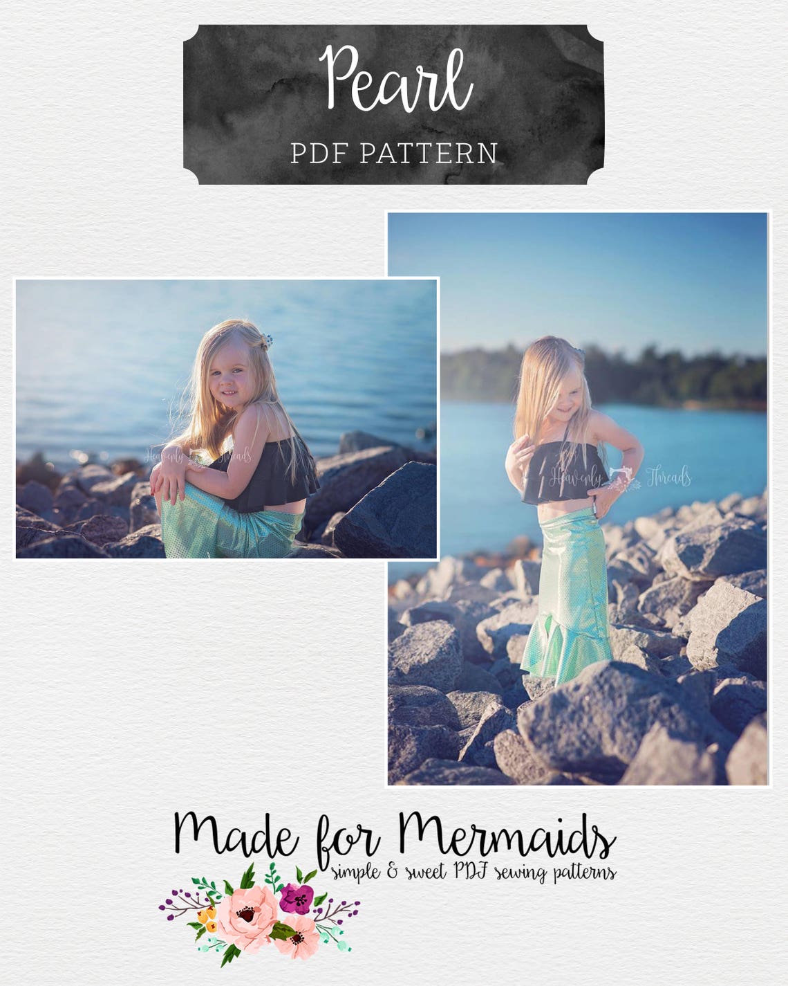 Mermaid Shores Collection Pearl Cover up PDF Pattern Instant - Etsy