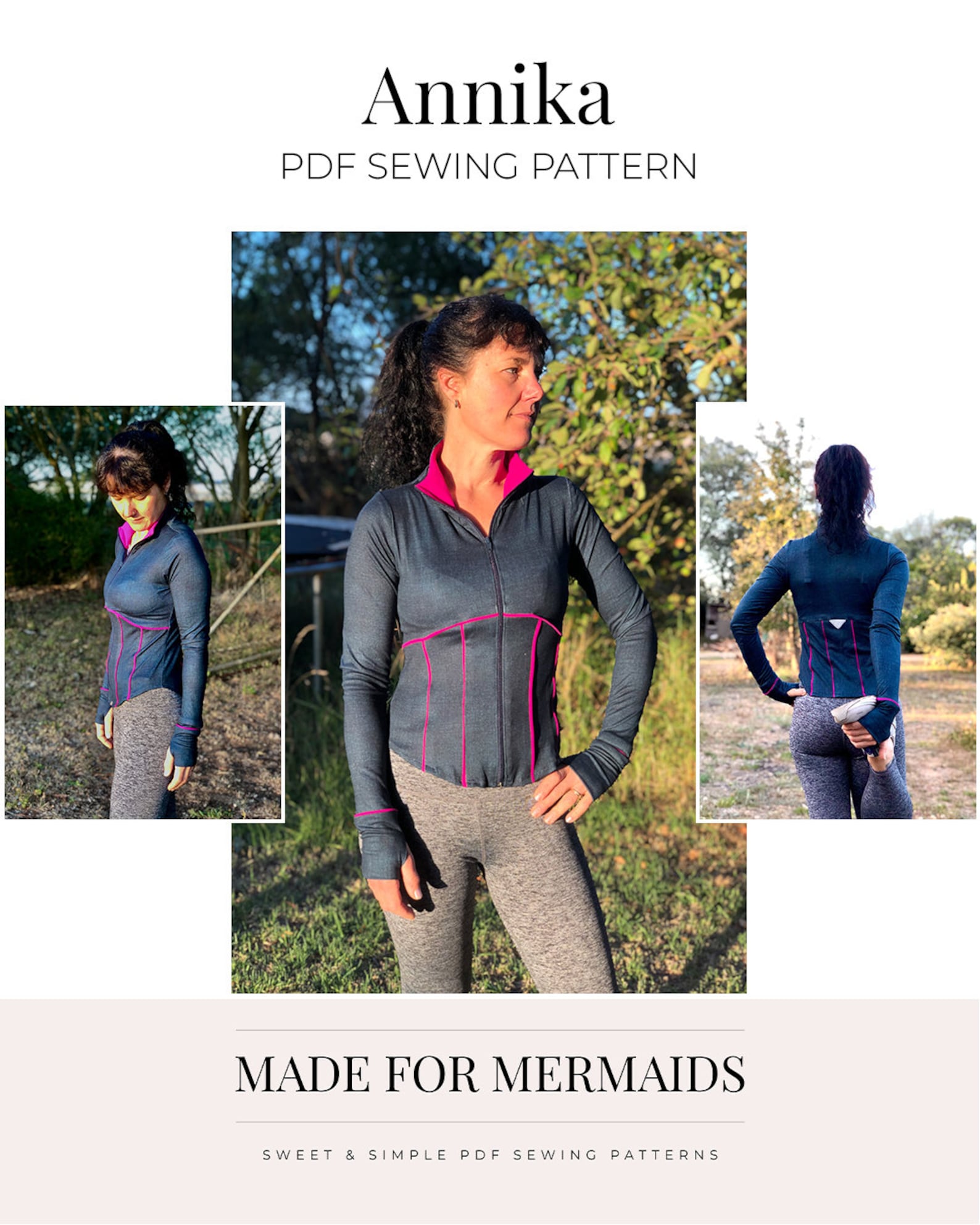 Barbelle Collection: Annika Sporty Jacket PDF Sewing Pattern - Etsy