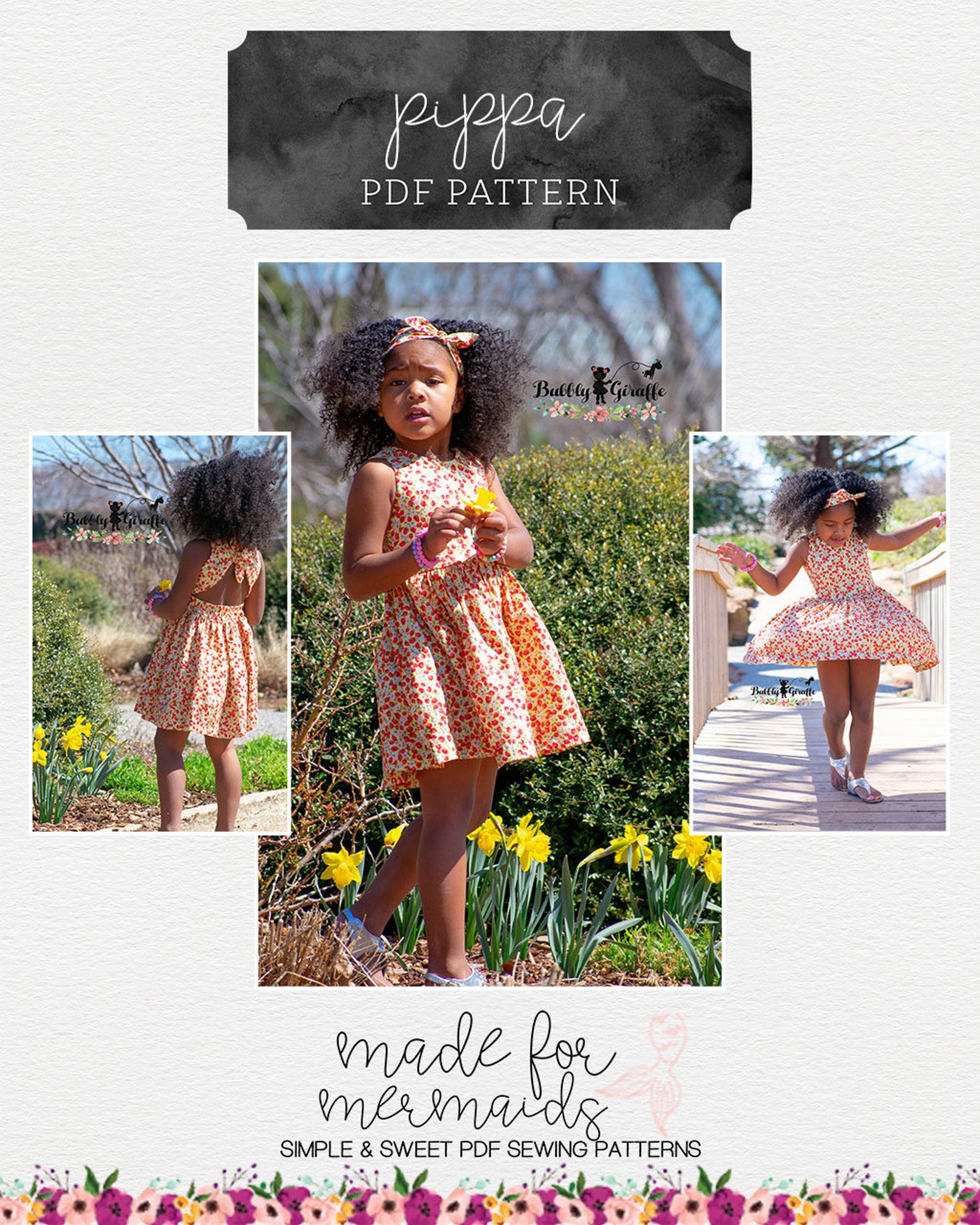 Tea Party Collection Pippa Top & Dress PDF Sewing Pattern | Etsy