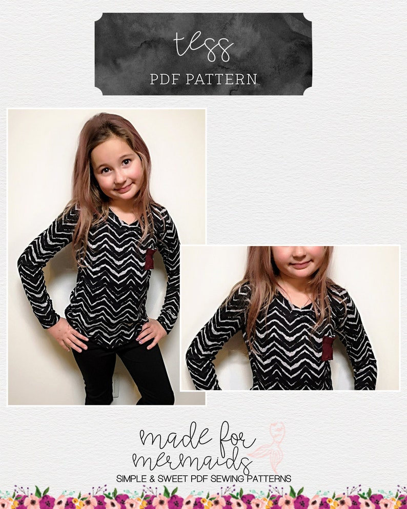Lounge & Lace Collection- Youth Tess Top Pattern Sizes 1/2-14 - Etsy
