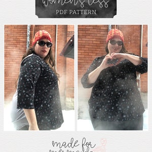 Lounge & Lace Collection- Adult Tess Top Pattern - Etsy