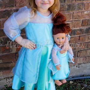 Elsa Frozen DOLLY Dress 15 or 18 Doll PDF Pattern Instant Download - Etsy