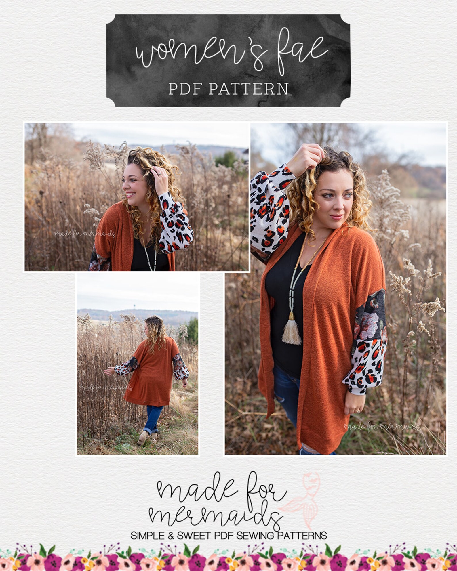 Adult Fae Cardigan & Duster PDF Sewing Pattern - Etsy