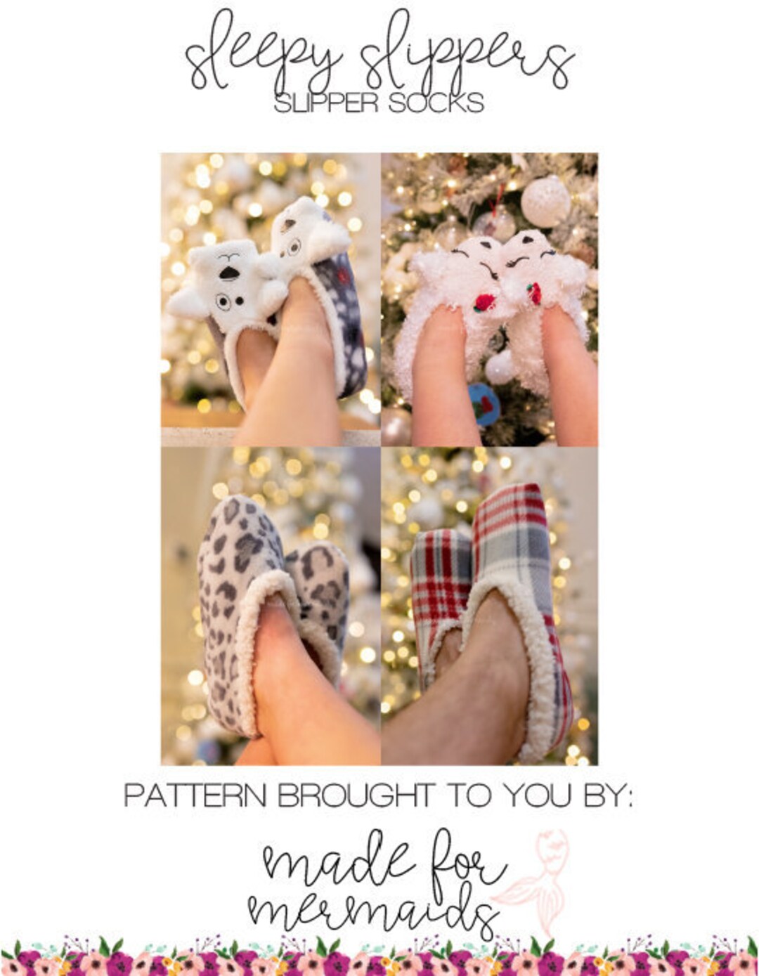 Sleepy Slippers- Slipper Sock Pattern - Etsy