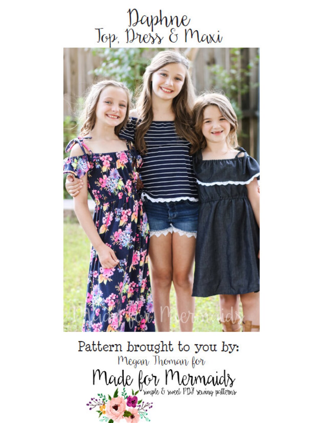 Daphne Top, Dress & Maxi PDF Sewing Pattern 1/2- 14 - Etsy