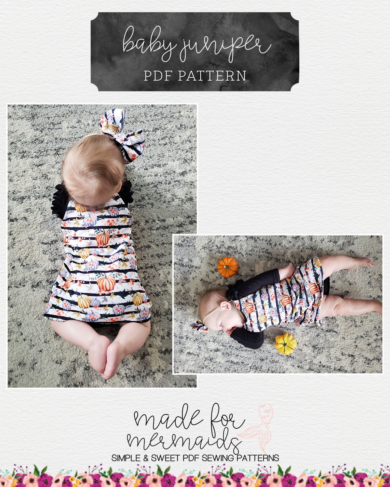 Baby Juniper Jumper PDF Sewing Pattern Sizes Newborn-18/24 | Etsy