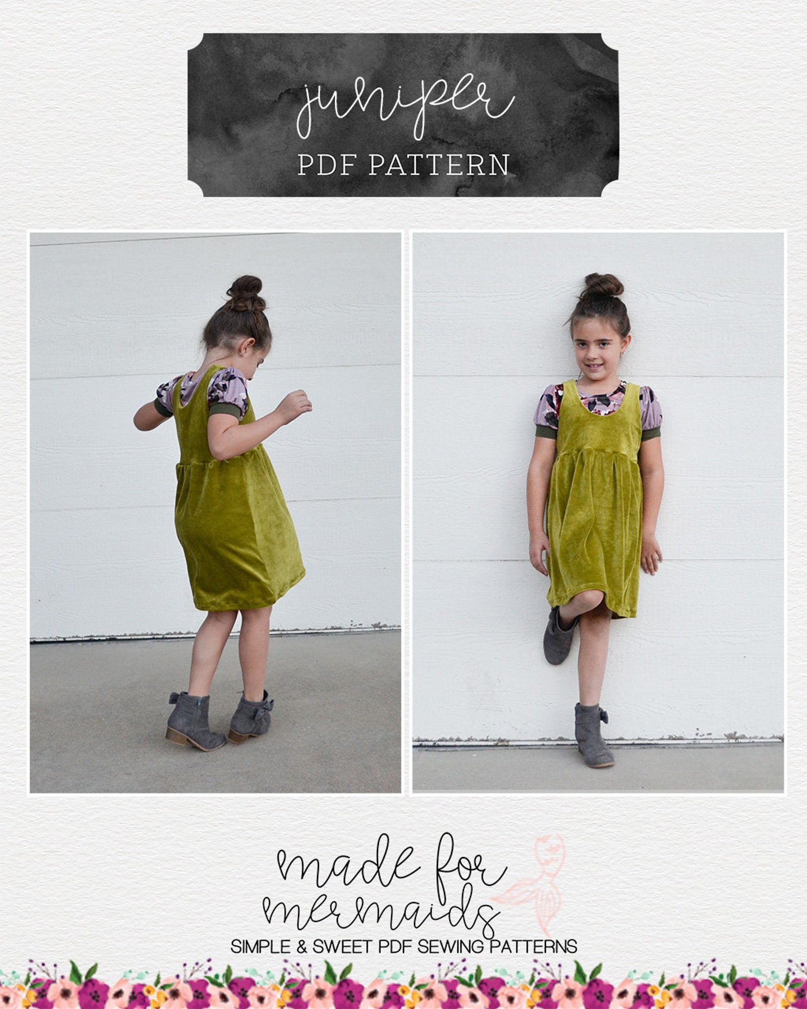 Youth Juniper Jumper PDF Sewing Pattern 1/2 14 | Etsy