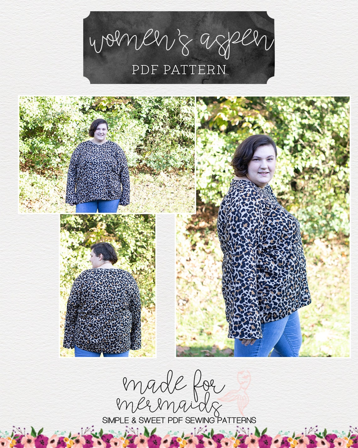 Adult Aspen Sweater Top, Tunic & Dress PDF Sewing Pattern - Etsy