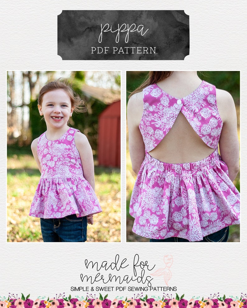Tea Party Collection Pippa Top & Dress PDF Sewing Pattern | Etsy