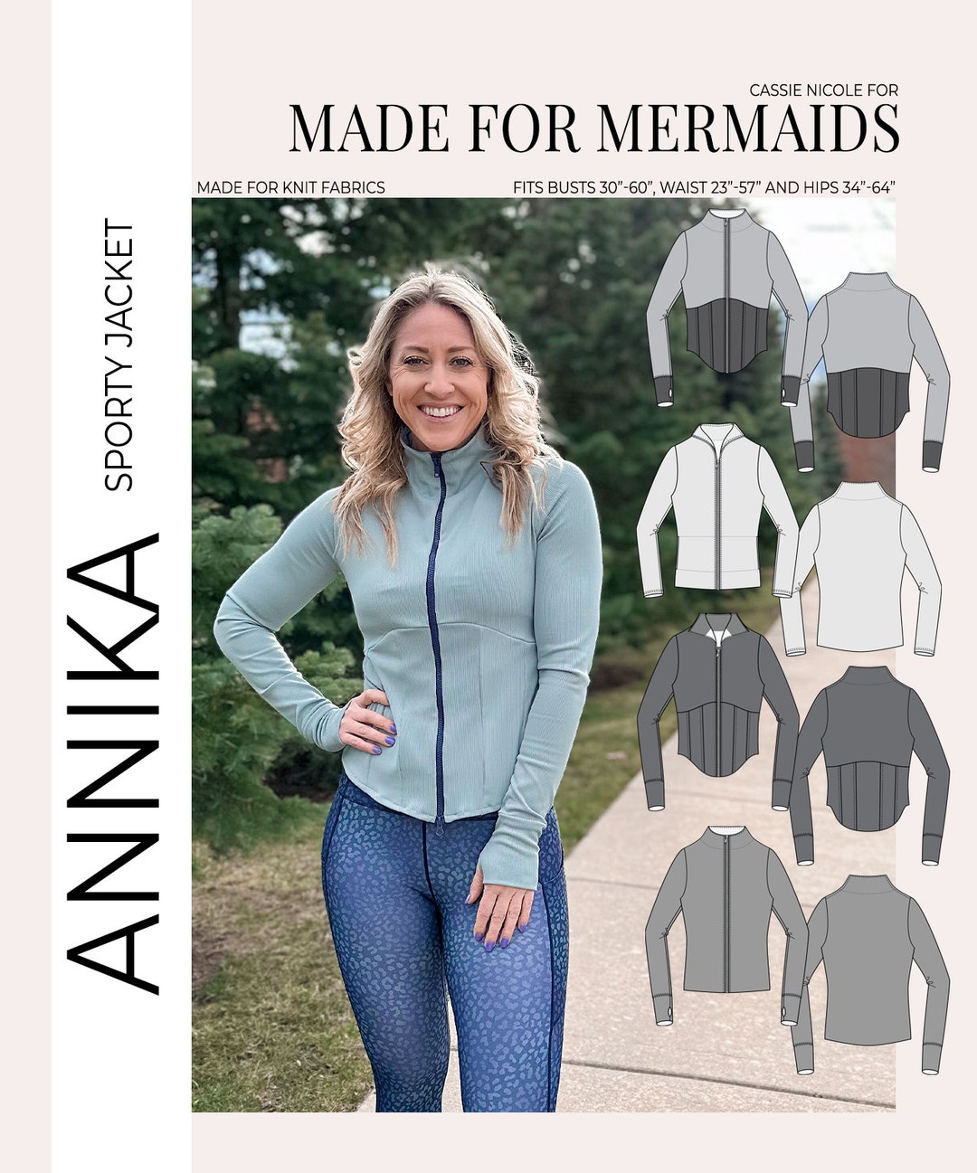 Barbelle Collection: Annika Sporty Jacket PDF Sewing Pattern - Etsy
