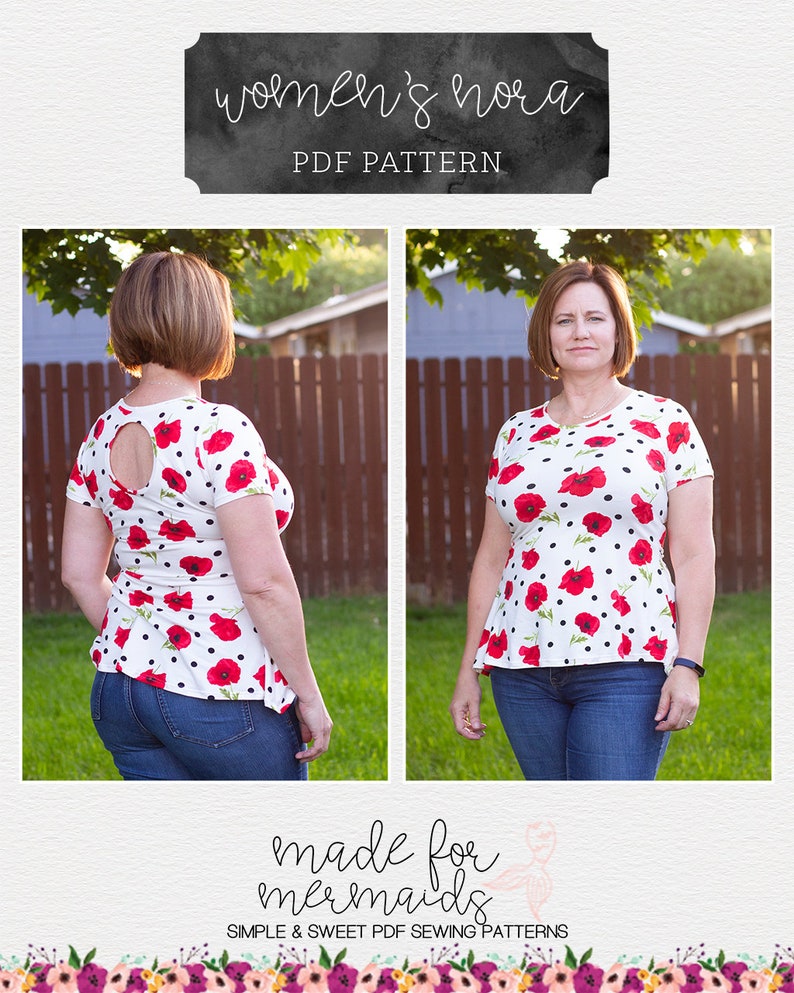 Adult Nora Swing Top Mini & Dress PDF Sewing Pattern | Etsy