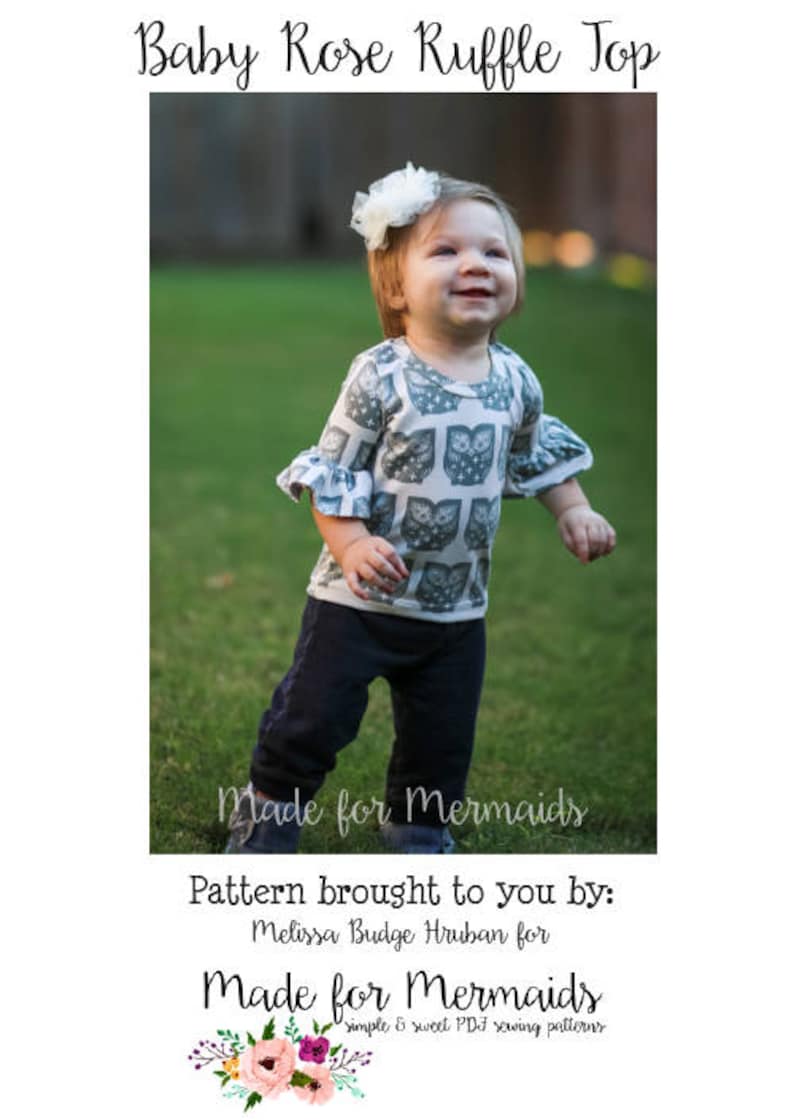 BABY Rose Ruffle Top PDF Sewing Pattern Newborn 24 Months - Etsy