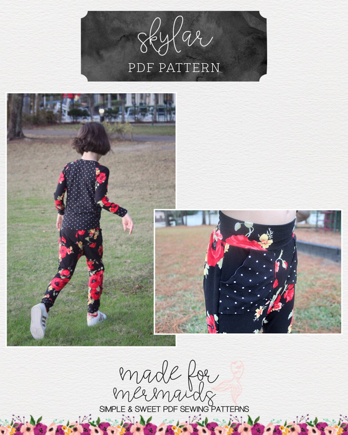 Youth Skylar Low-drop Shorties & Joggers Pattern Sizes 1/2-14 | Etsy